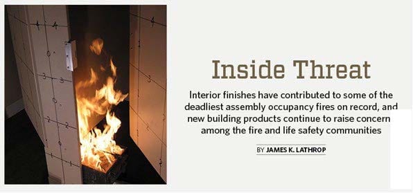 Interior Finish Fire Testing